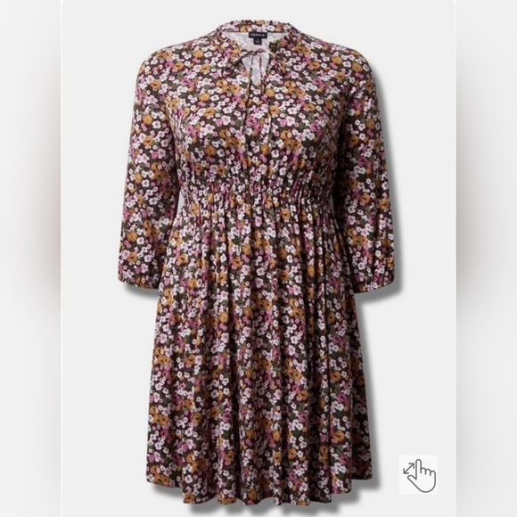 torrid | Dresses | Mini Stretch Challis Front Keyhole Dress From Torrid ...